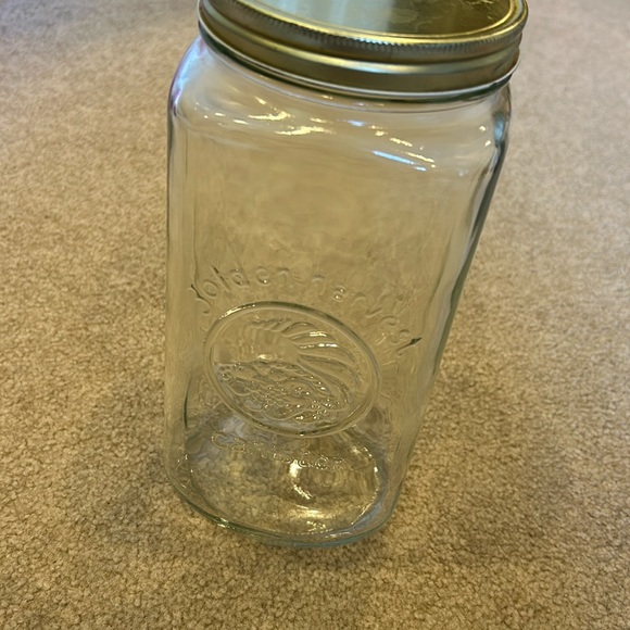 Accents | 9 Inch Tall Golden Harvest Glass Canister | Poshmark